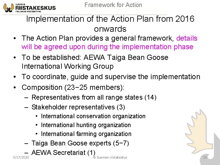International Single Species Action Plan for the Conservation