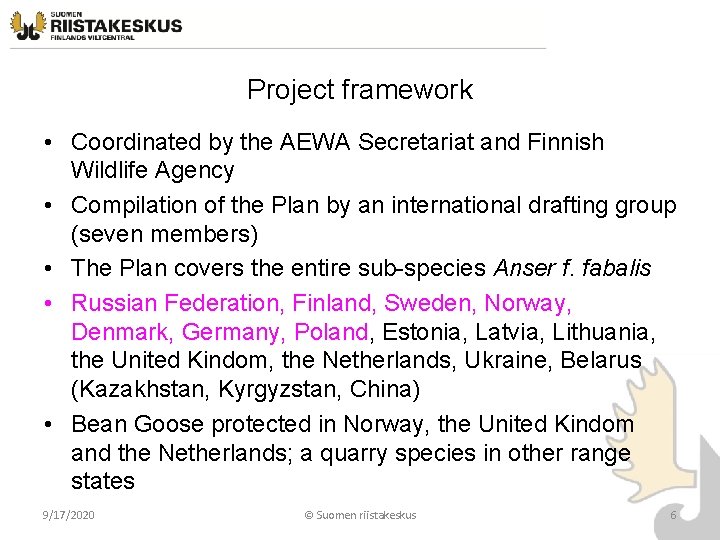 International Single Species Action Plan for the Conservation