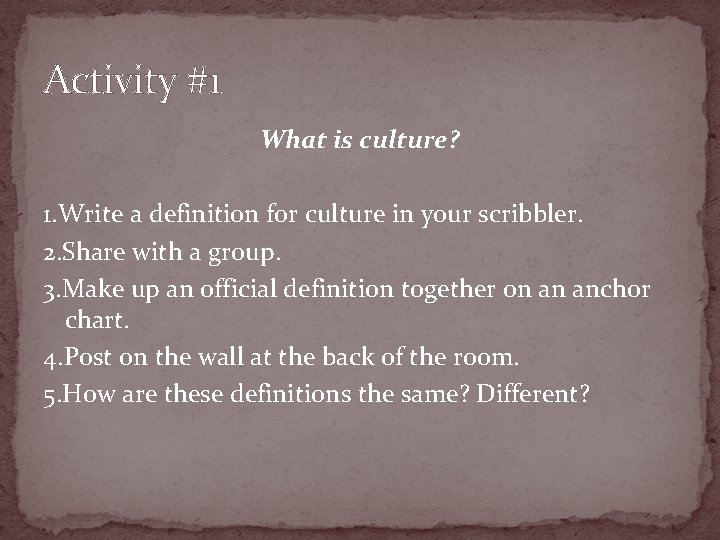 Culture in the Global Community Grade 9 Social