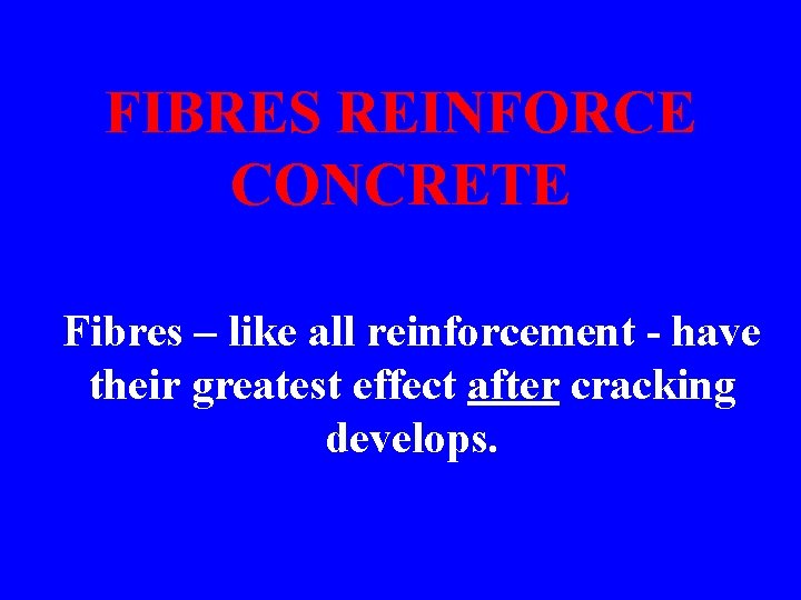 STEEL FIBRE REINFORCED CONCRETE SFRC for SLABS ON
