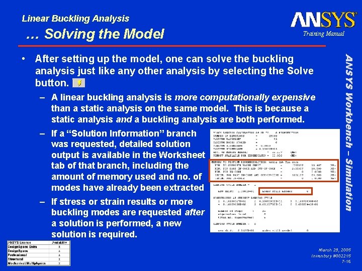 Chapter Seven Linear Buckling Analysis Linear Buckling Analysis