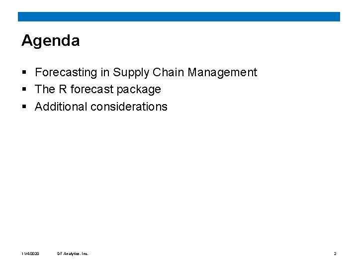Automatic Forecasting with R Andy Fisher andydfanalytics com