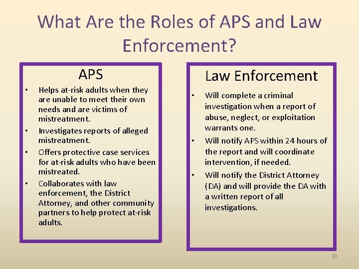 Mandatory Reporting of AtRisk Elder Abuse Caretaker Neglect