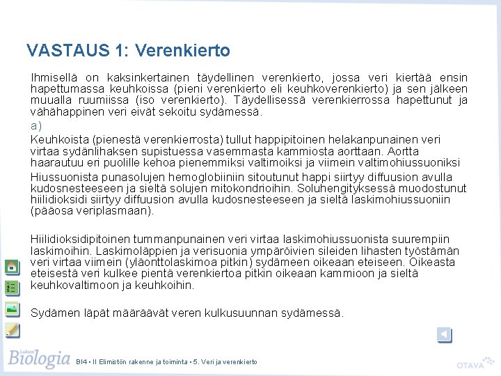 Solun toiminta II Elimistn rakenne ja toiminta BI