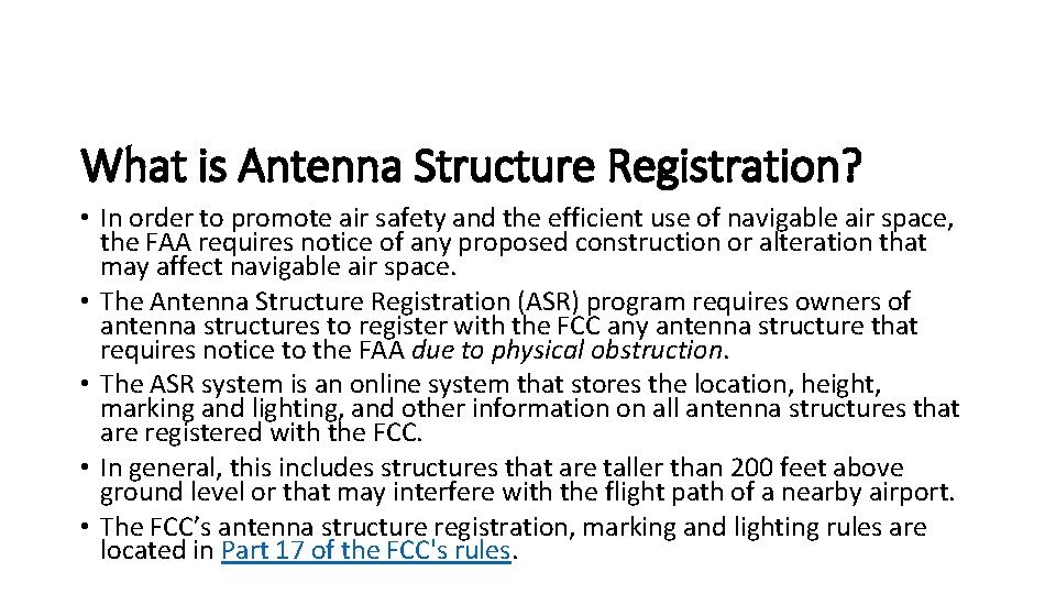 Antenna Structure Registration and the Environmental Notification Process