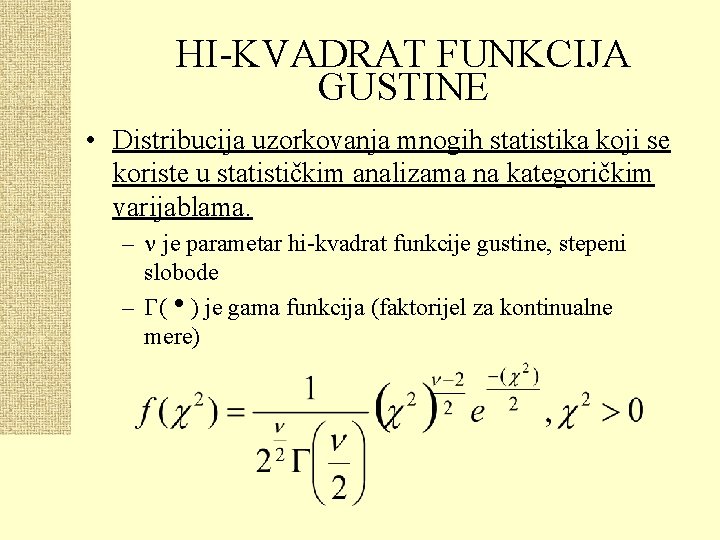 Univerzitet u Beogradu Filozofski fakultet STATISTIKA U PSIHOLOGIJI
