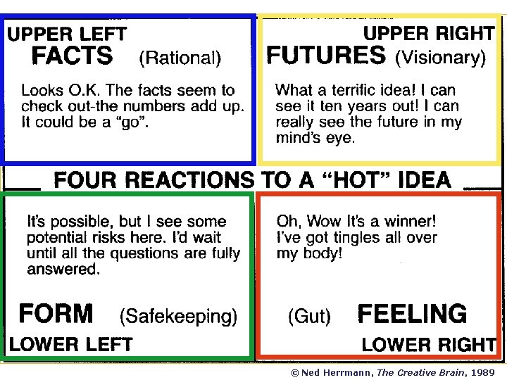Thinking Styles Herrmanns Creative Brain Playing the Diversity