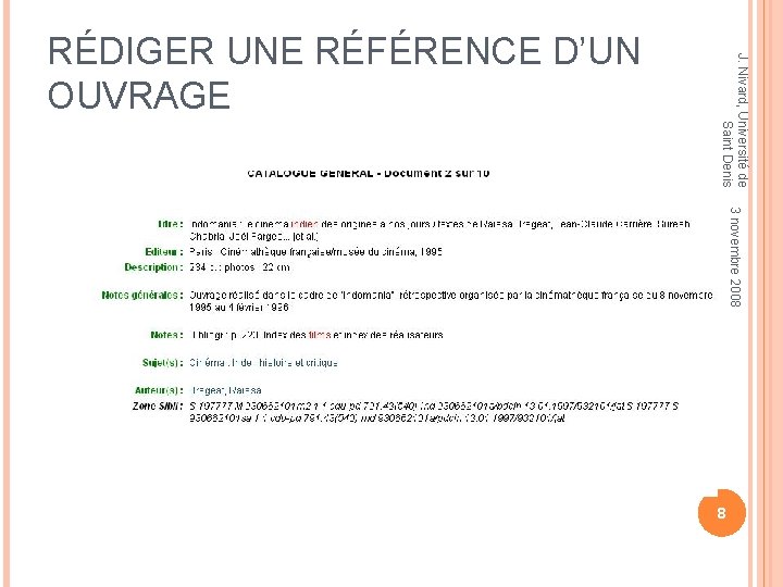 J Nivard Universit de Saint Denis 3 novembre