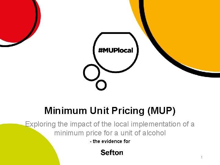 Minimum Unit Pricing MUP Exploring the impact of