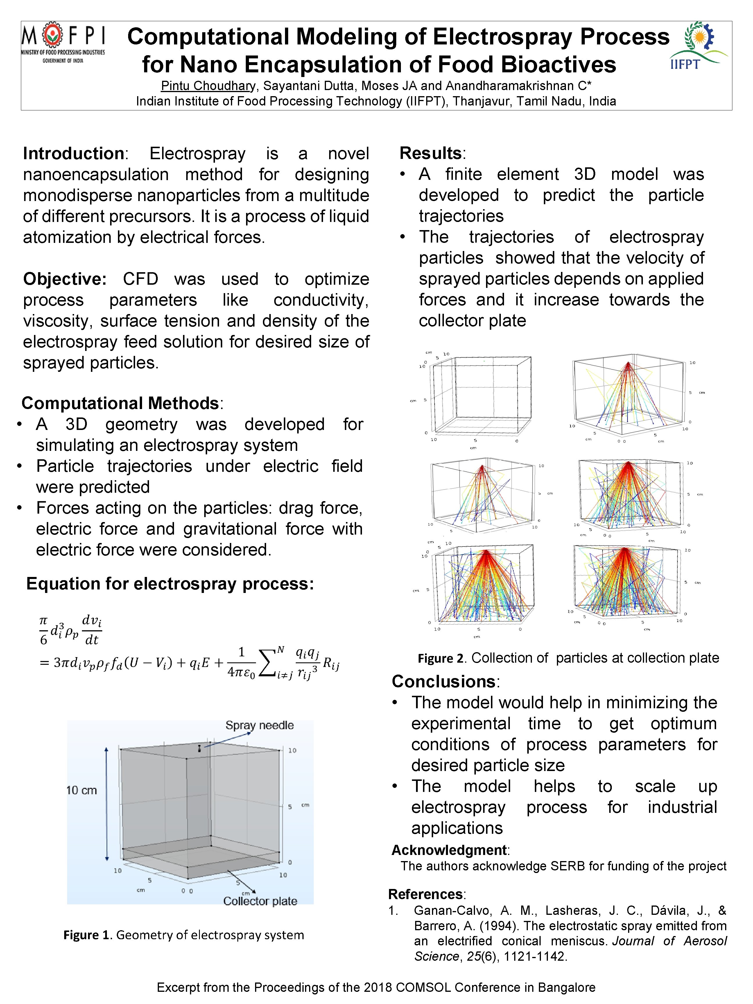 Computational Modeling of Electrospray Process for Nano Encapsulation