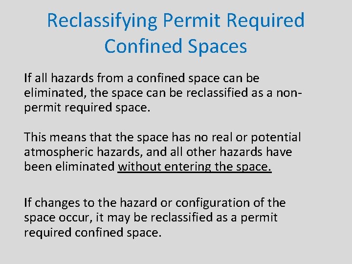 Confined Space Awareness 29 CFR 1910 146 Permit