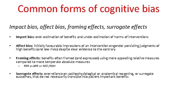 The role of cognitive biases in overdiagnosis and