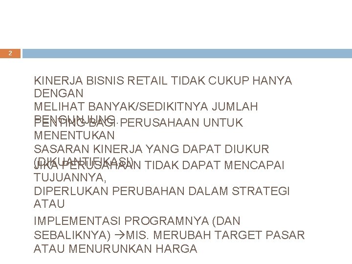Aspek Manajemen Keuangan Dalam Bisnis Ritel Disampaikan Pada