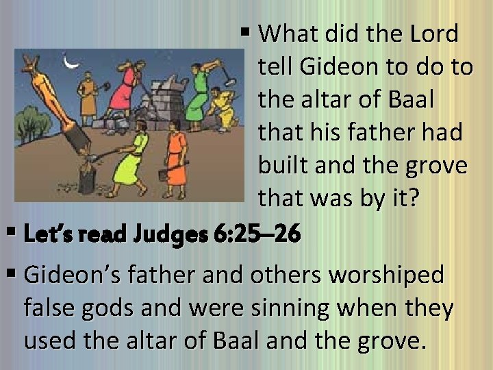 Lesson 24 Gideon Primary 6 Old Testament 1996