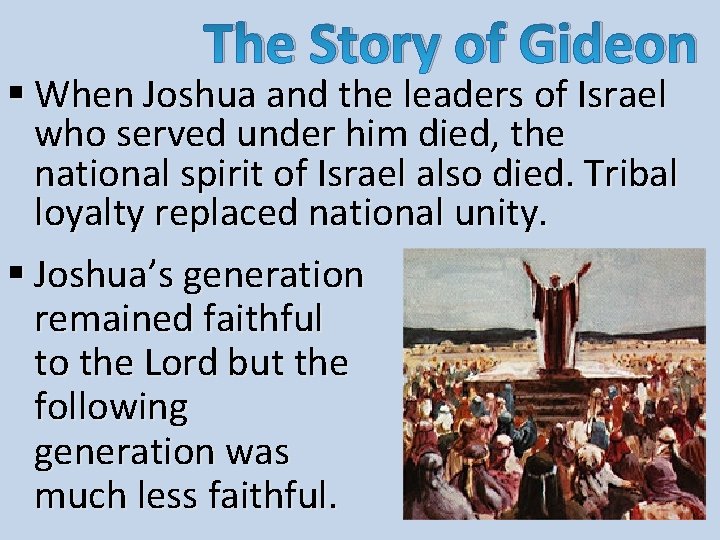 Lesson 24 Gideon Primary 6 Old Testament 1996