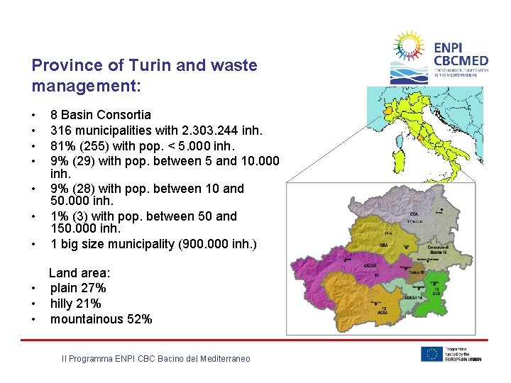 Province of Turin Integrated solid waste management Torino
