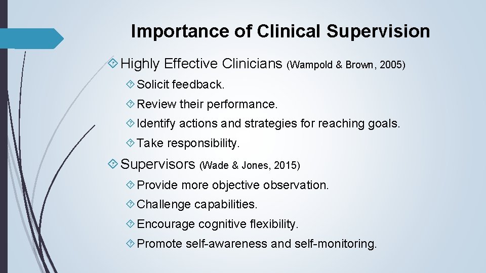 Clinical Supervision Best Practices to Promote Clinical Competence