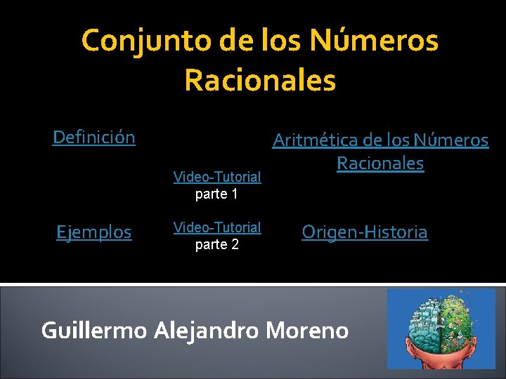 Conjunto de los Nmeros Racionales Definicin VideoTutorial parte