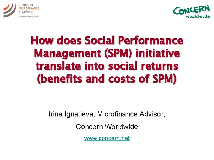 How does Social Performance Management SPM initiative translate