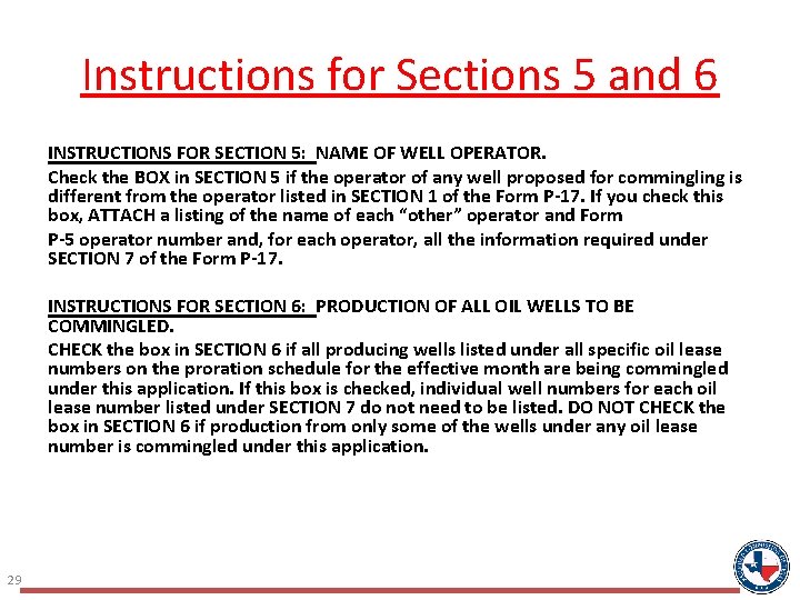 Railroad Commission of Texas Surface Commingling P17 Applications