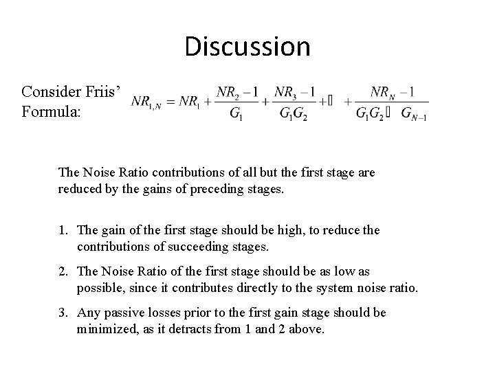 Equipment Noise Characterization Desired Signal Thermal Noise Contained