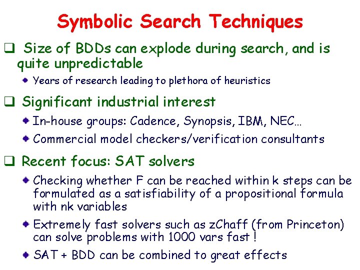 Catching Bugs in Software Rajeev Alur Systems Design
