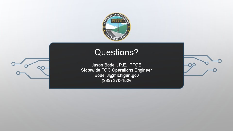 Michigans Transportation Operations Centers TOC Jason Bodell P