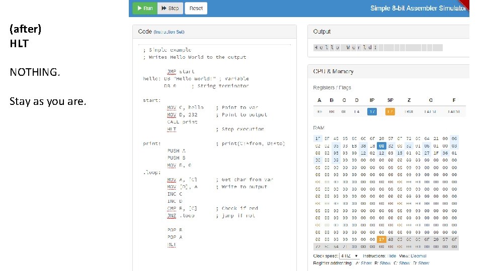Some Assembly Part 2 https schweigi github ioassemblersimulatorinstructionset