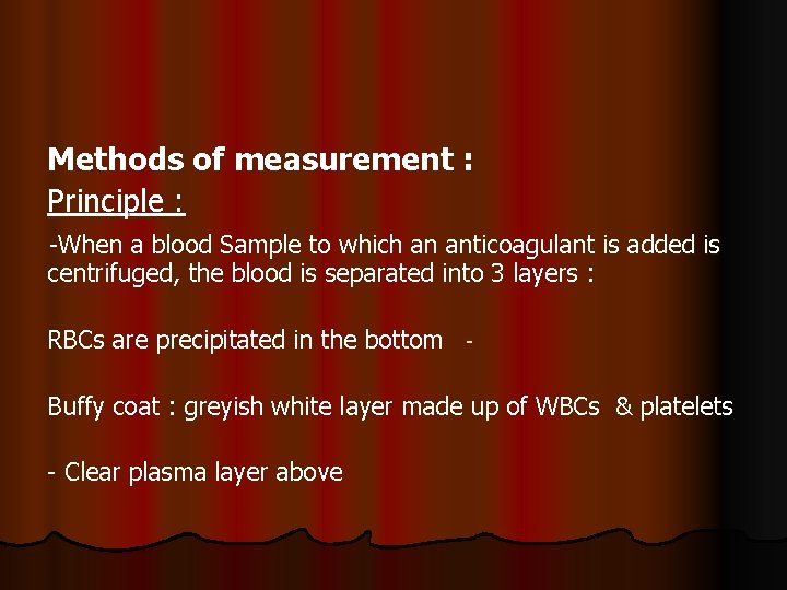 Determination of Hematocrit value H Packed Cell Volume