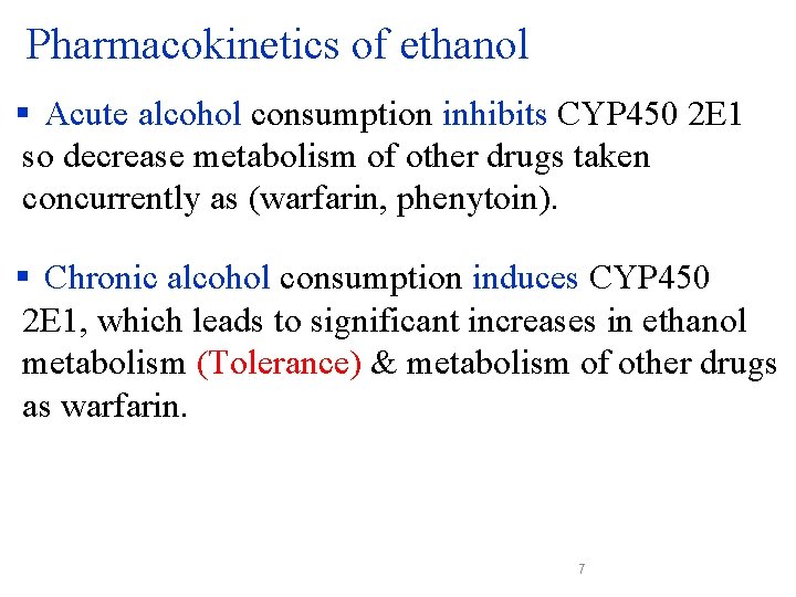 Alcohol and the brain Prof Hanan Hagar Pharmacology