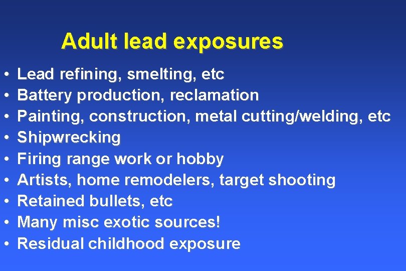 Lead Poisoning Clinical Effects A pediatric emergency medicine