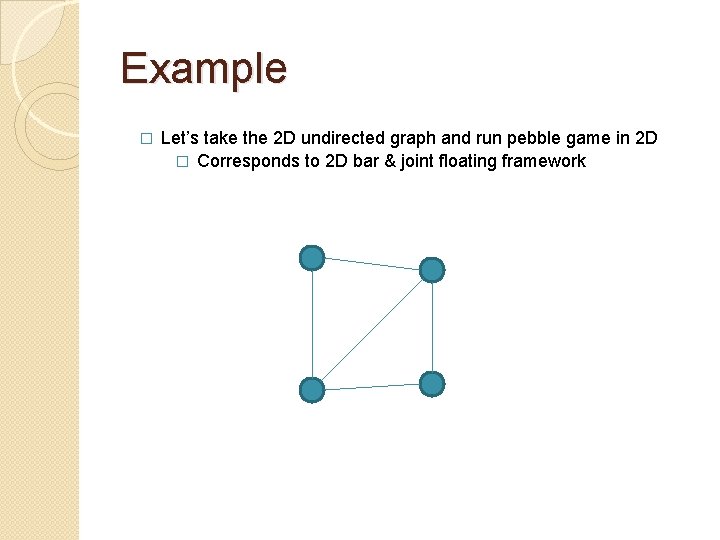 Pebble games for rigidity Overview Introduction The game
