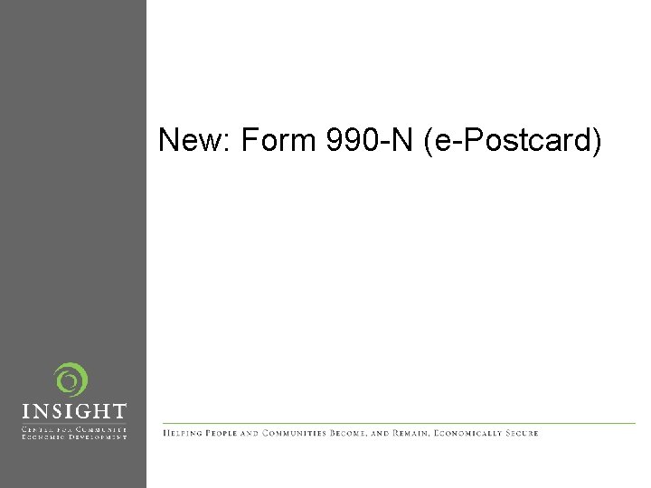 IRS Form 990 The Next Generation October 30