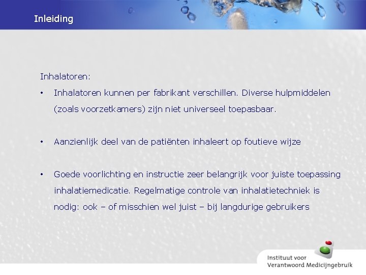 Astma en COPD Inhalatoren en instructies spreker dag