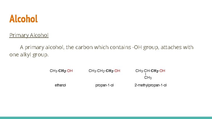Alcohol and Ether ROH and ROR Members Smita