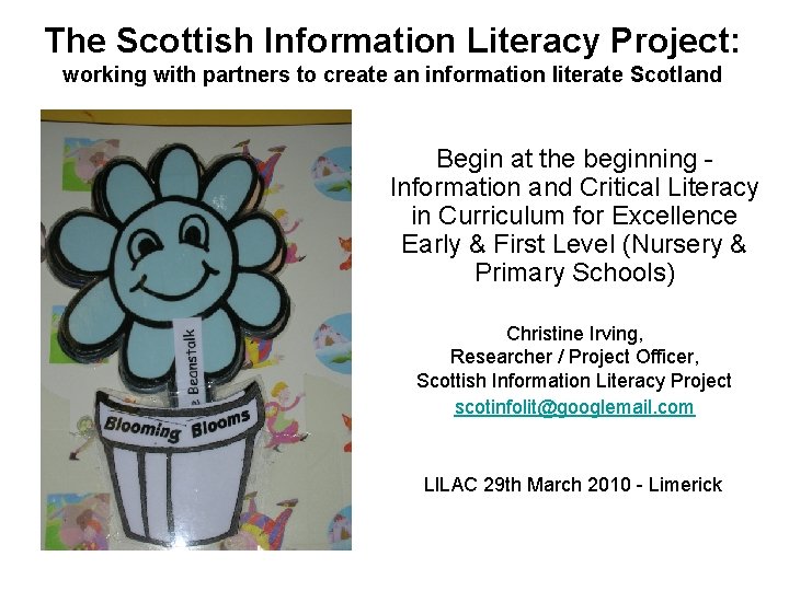 The Scottish Information Literacy Project working with partners