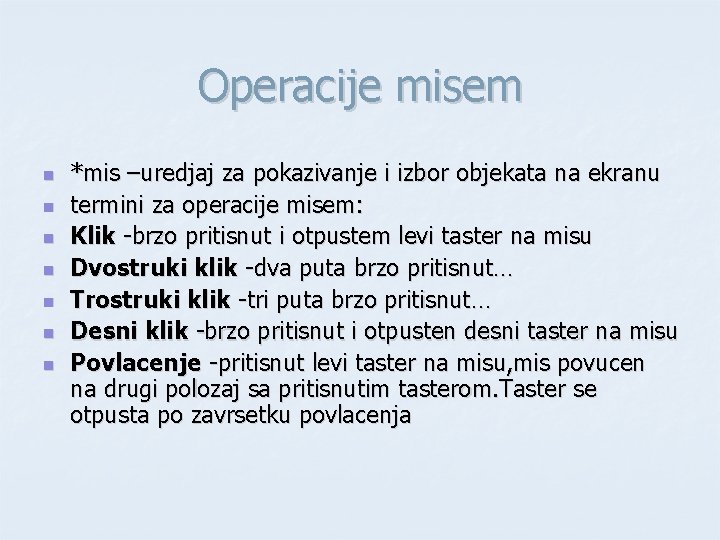Obrada teksta na racunaru Osnovni pojmovi n 1