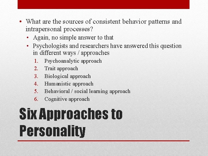 IAS 1162 Human Personality and Team Building What