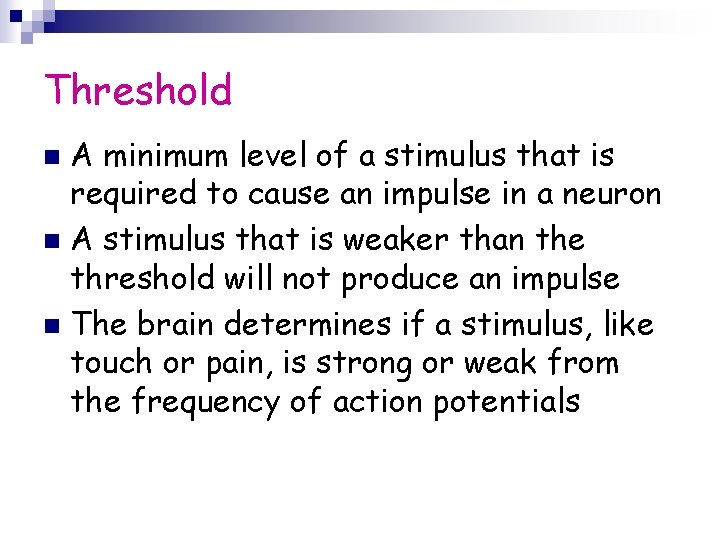 The Nervous System Chapter 31 Functions of the