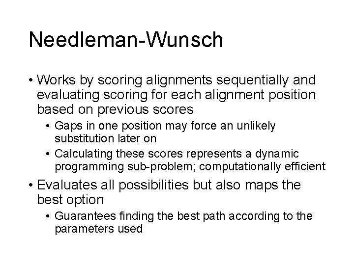MCB 5472 Lecture 6 Sequence alignment March 27