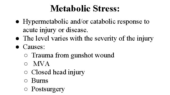 Pediatric Traumatic Brain Injury Metabolic Stress with Nutrition