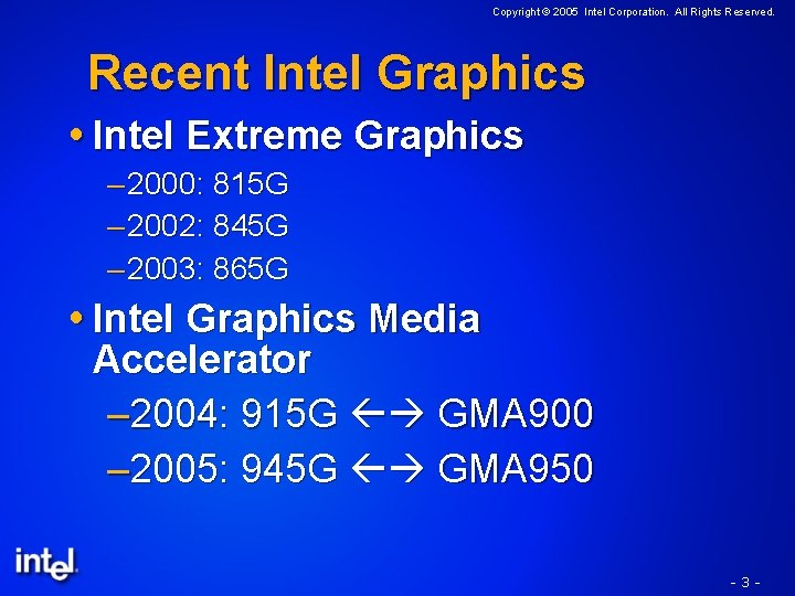Copyright 2005 Intel Corporation All Rights Reserved Reallife