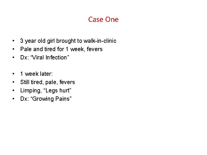 Red Flags in the Diagnosis of Pediatric Cancer