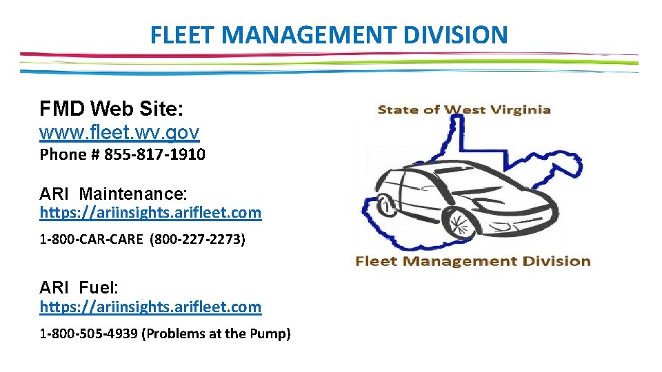 FLEET MANAGEMENT DIVISION FMD Web Site www fleet