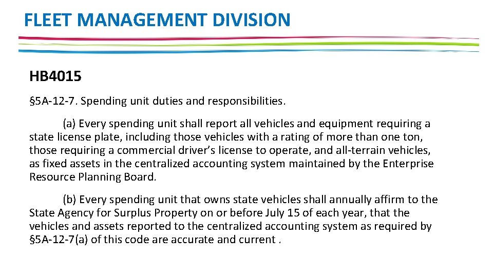FLEET MANAGEMENT DIVISION FMD Web Site www fleet