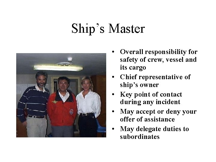 Role of the Fire Service During Shipboard Fires