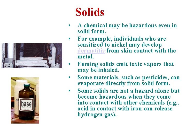Chemical HandlingHazards All Chemicals Are Hazardous PDO has