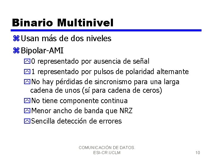 Tema 4 CODIFICACIN Y MODULACIN DIGITAL COMUNICACIN DE
