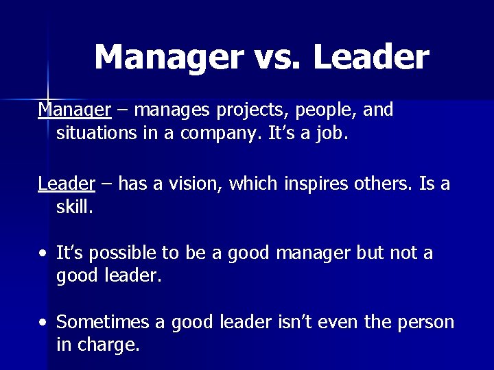 Chapter 8 Leadership in Management Learning Objectives 1