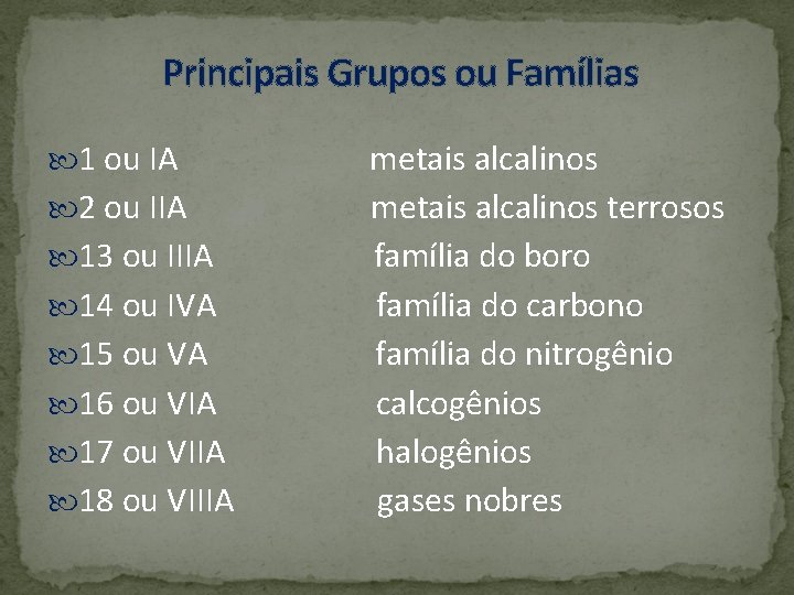 Tabela peridica A HISTRIA DA TABELA PERIDICA Mendeleev